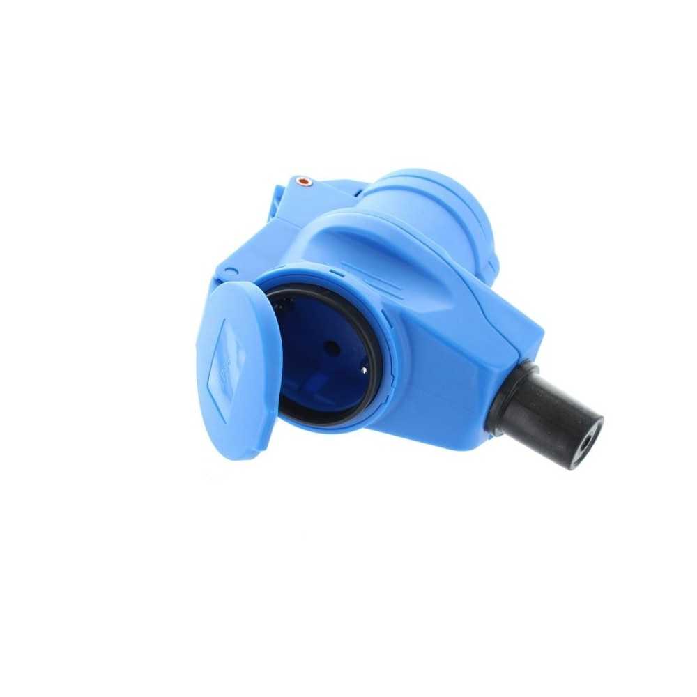 CEE right-angle socket coupling Caravan with integrated earthing ...